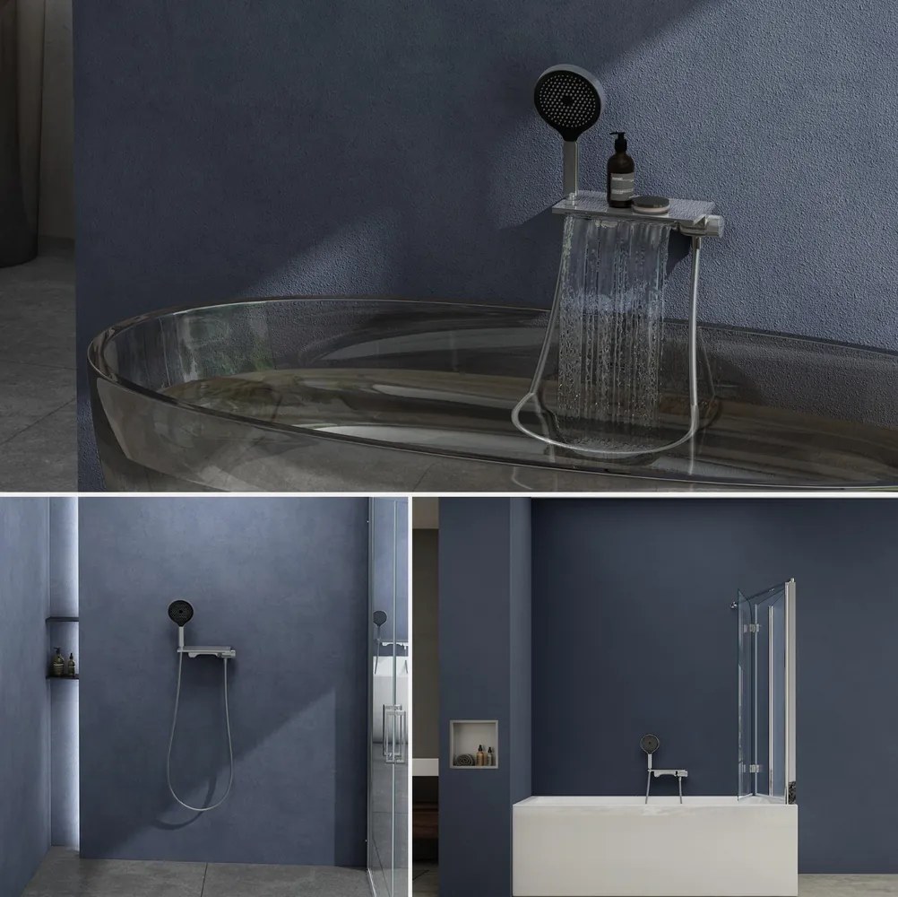 design vanová baterie DOPORRO 3 - chrom