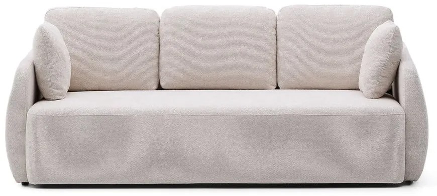 Krémová žinylková rozkládací pohovka 225 cm Laira – Kave Home