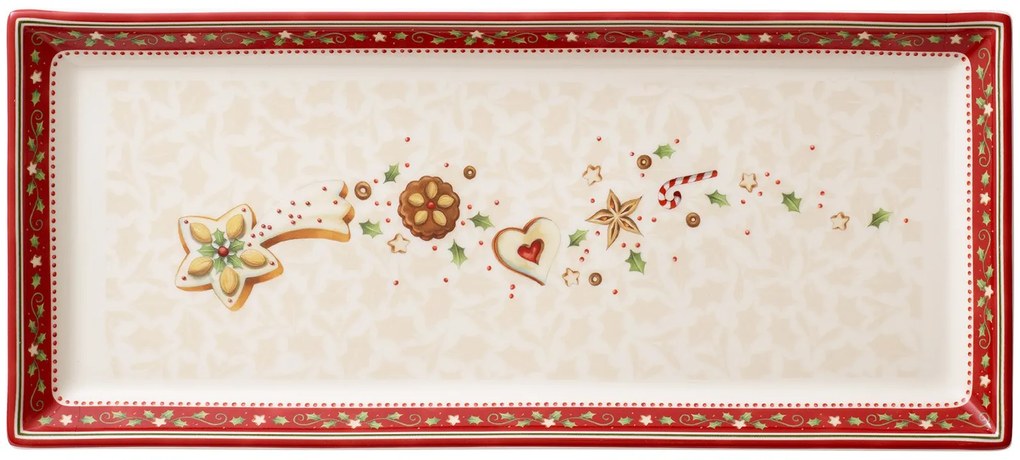Villeroy & Boch Winter Bakery Delight hranatý koláčový podnos, 39 x 17 cm 14-8612-2797