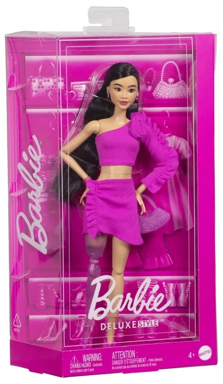 Barbie deluxe modelka - šaty s růží HYV26 TV