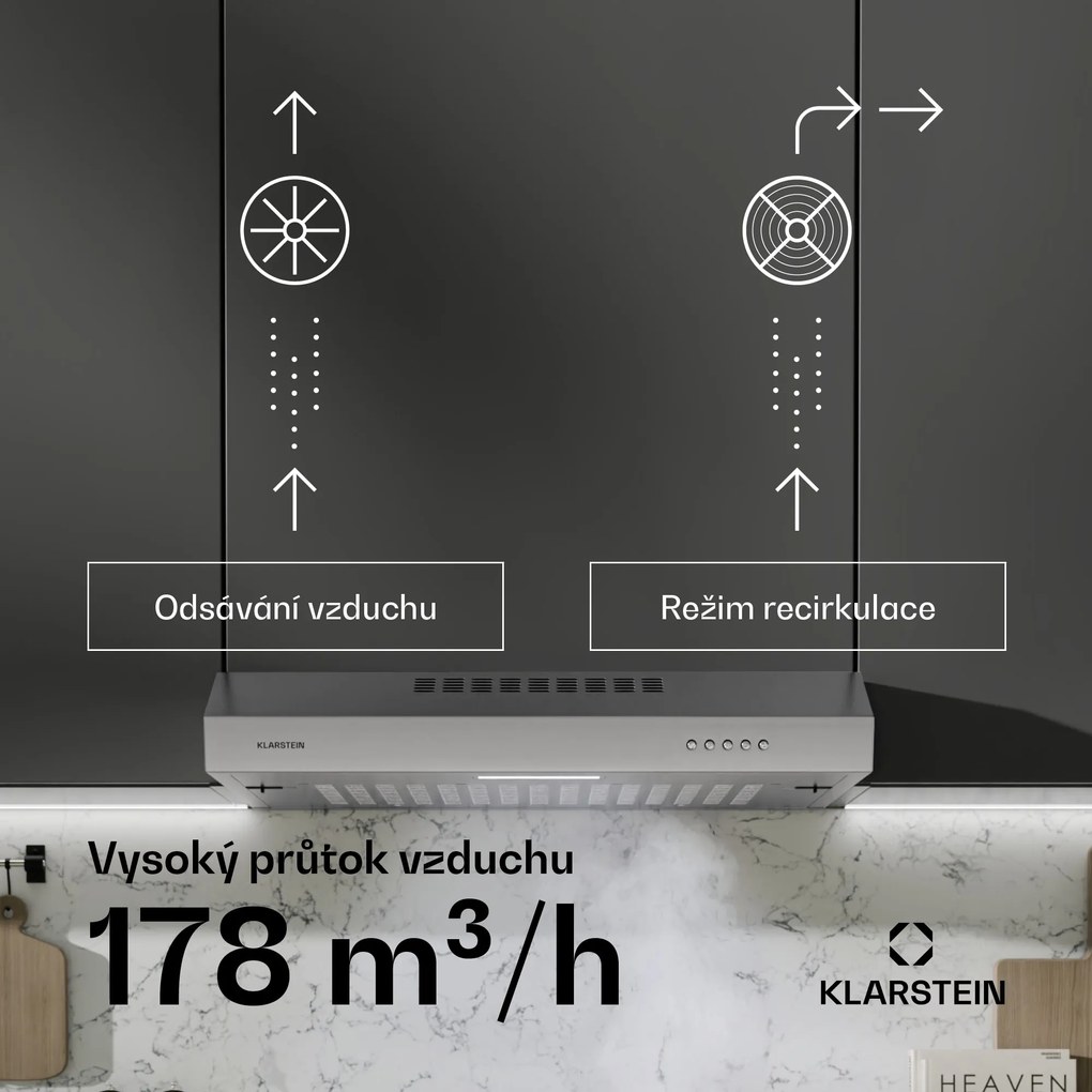 Klarstein SlimVent 60 Silver digestoř