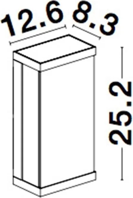 NV 9120711 Venkovní nástěnné svítidlo BAY antracitový hliník čiré sklo a akrylový difuzor LED 1.5W 3000K 3.7V 87st. IP65 solární / vypínač na těle / pohybové čidlo - NOVA LUCE