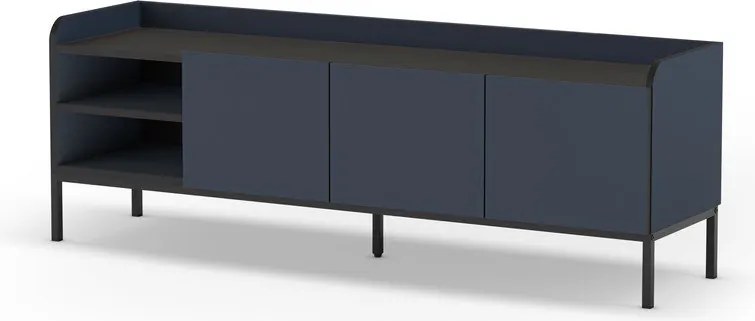 Modrý TV stolek 160x55x42 cm Adara – Marckeric