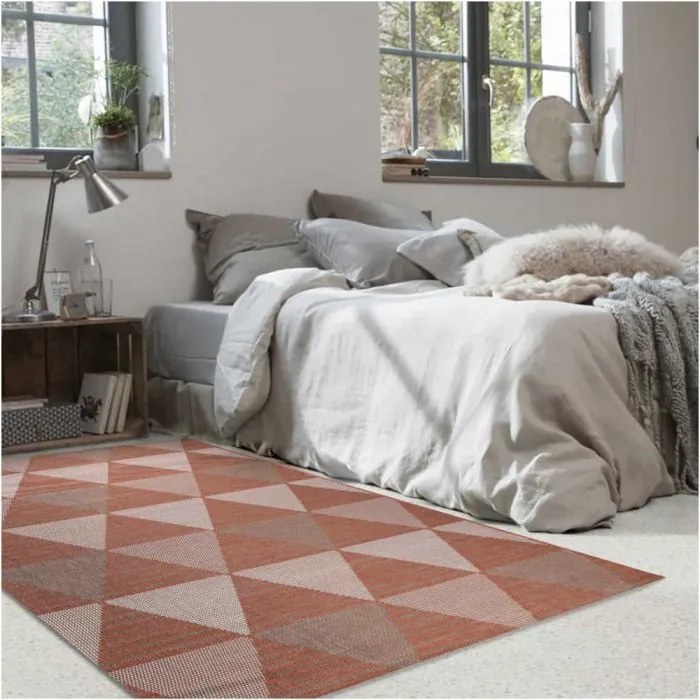 Vopi | Kusový koberec Flat 21132 ivory/silver/coral - 80 x 150 cm