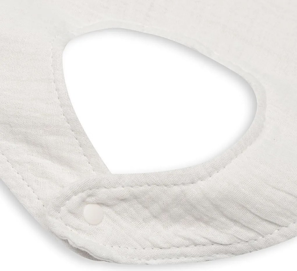 Mušelínový dětský bryndák New Baby white