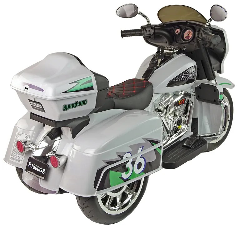 Dětská elektrická motorka Goldwing šedá