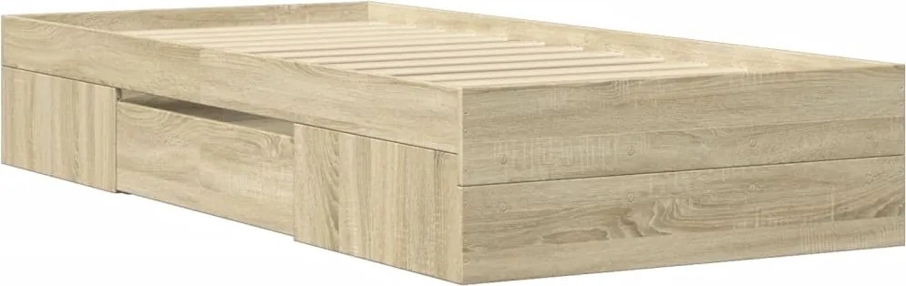 Rám postele bez matrace dub sonoma 90 x 200 cm kompozitní dřevo 3295494