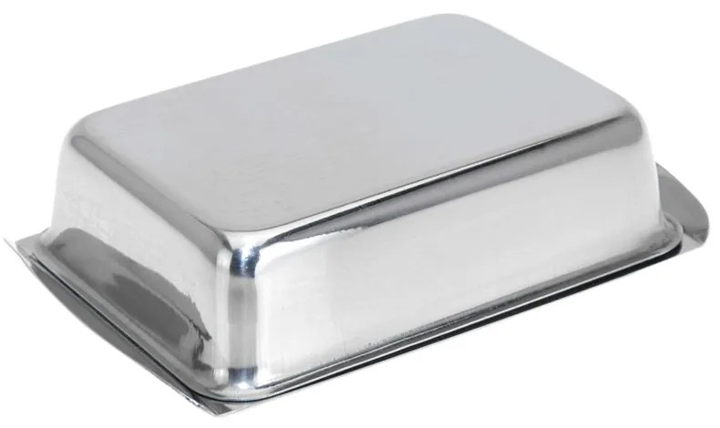 Kovová máselnička Chrome, 16x10x4 cm
