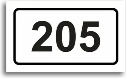 ACCEPT Číslo na dveře - typ 01 (50x30mm) - bílá tabulka - barevný tisk