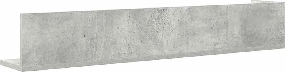vidaXL Nástěnné police 2 ks 100 x 16,5 x 16,5 cm kompozit [860048] Barva: Betonová šedá