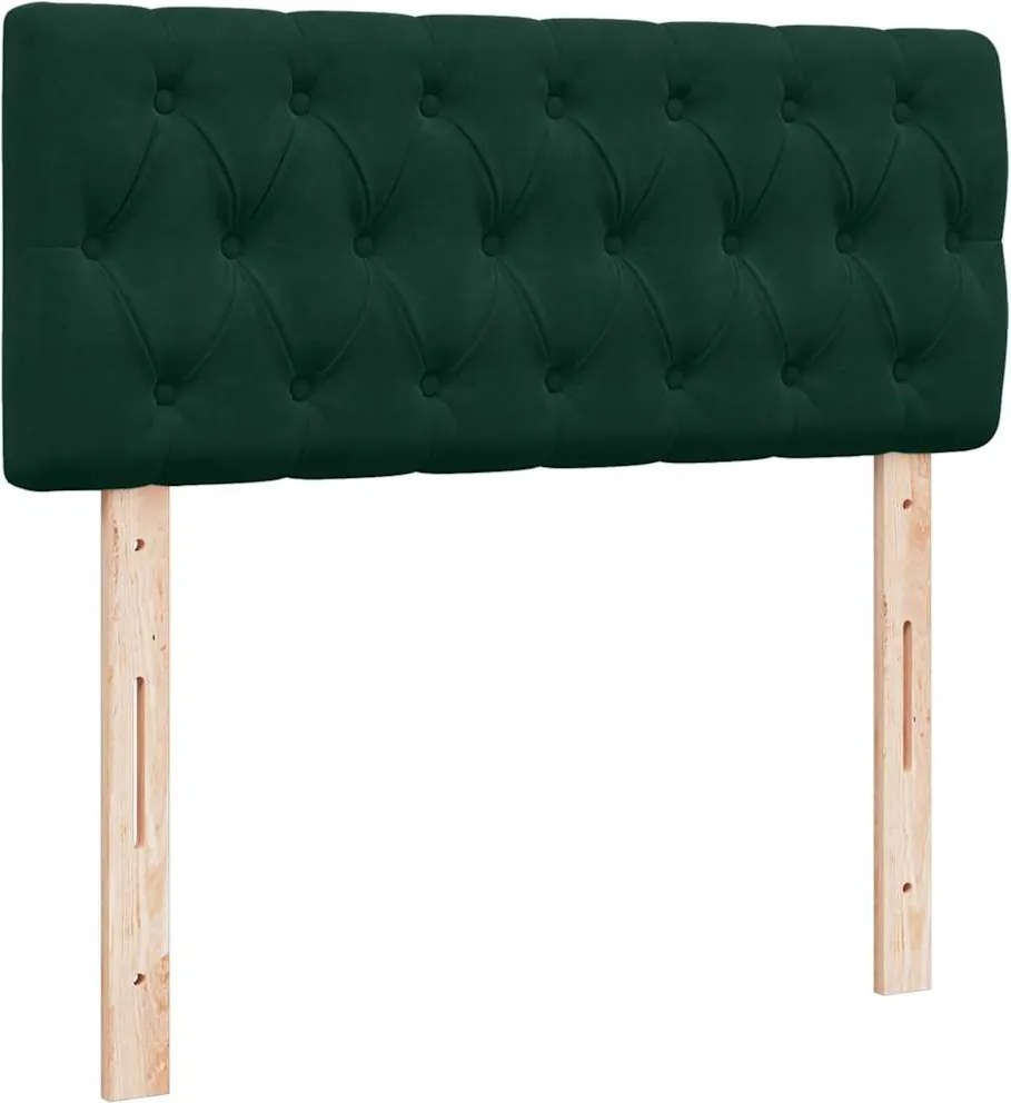 Box spring postel s matrací tmavě zelená 120x190 cm samet 3287695
