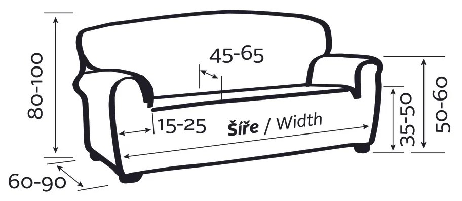 Forbyt, Potah multielastický, dezén ISTANBUL čtyřkřeslo - š. 220 - 260 cm