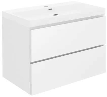 Koupelnová skříňka s umyvadlem SAT B-Way 79x50x45 cm bílá lesk BWAY280WU4