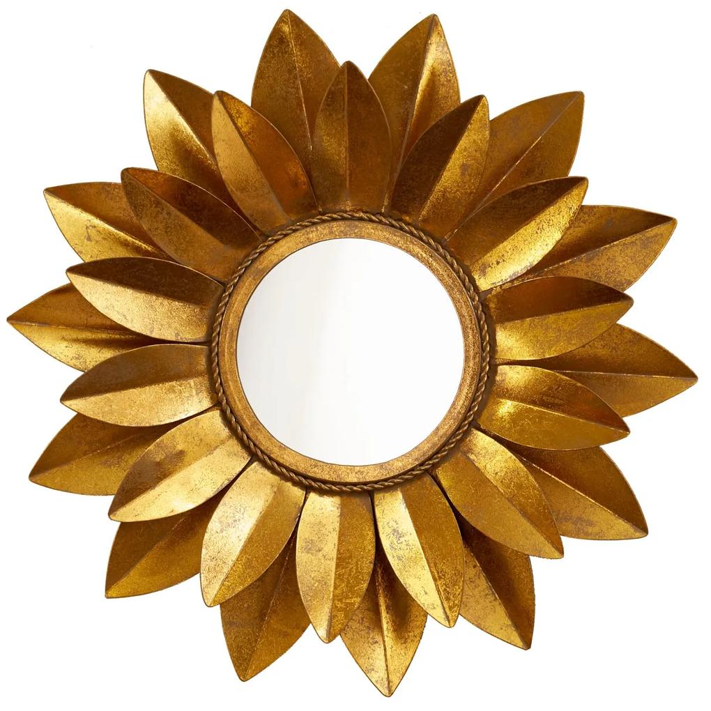 Invicta Interior Nástěnné Zrcadlo - Sunflower, zlatá