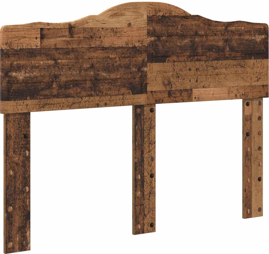 Rám postele s čelo Staré dřevo 120 x 190 cm Kompozitní dřevo 3413227