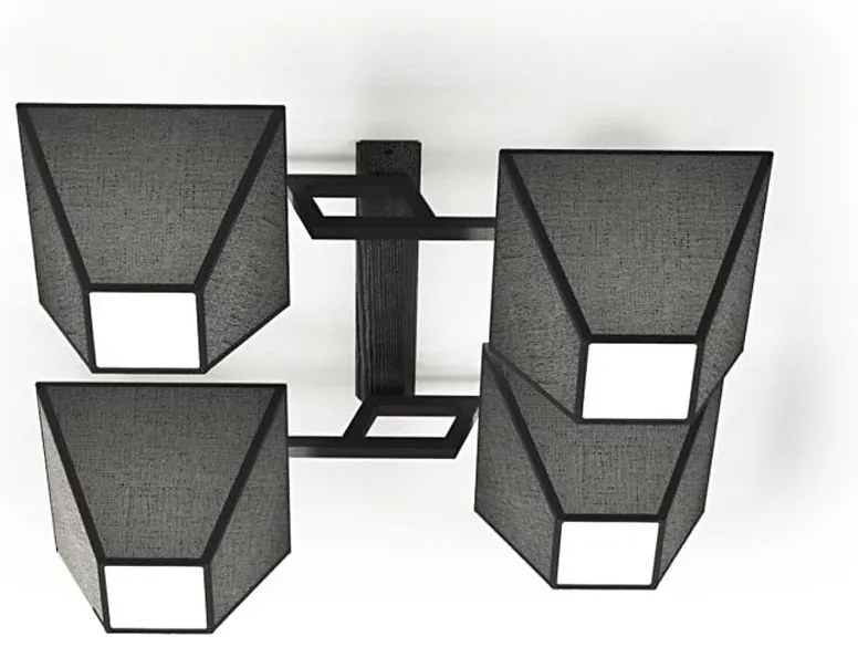 Přisazený lustr ROOF 4xE27/40W/230V černá
