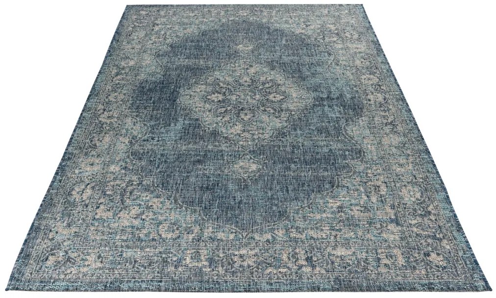 Obsession, Kusový koberec Nordic 875 navy – na ven i na doma, 80x150, modrá, chodba / předsíň