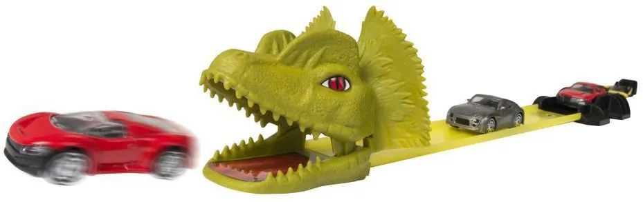 Alltoys Teamsterz dráha dinosaurus + 3 autíčka