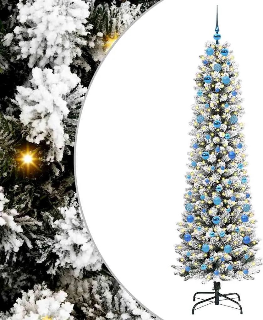Umělý vánoční stromeček Bílá 210 cm PVC, kov a plast 3396124