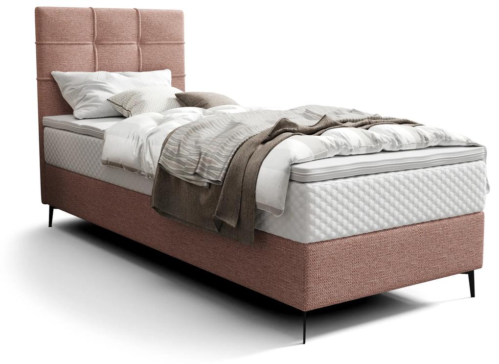 Jednolůžková postel 80 cm Infernus Bonell (lososová) (s roštem, s úl. prostorem). 1082263