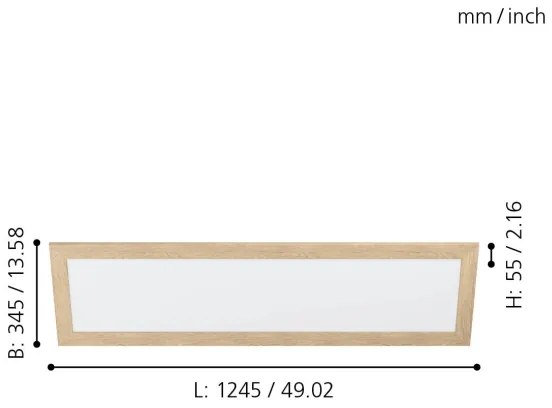 Eglo 99473 - LED Stropní svítidlo PIGLIONASSO LED/32W/230V 345x1245 mm