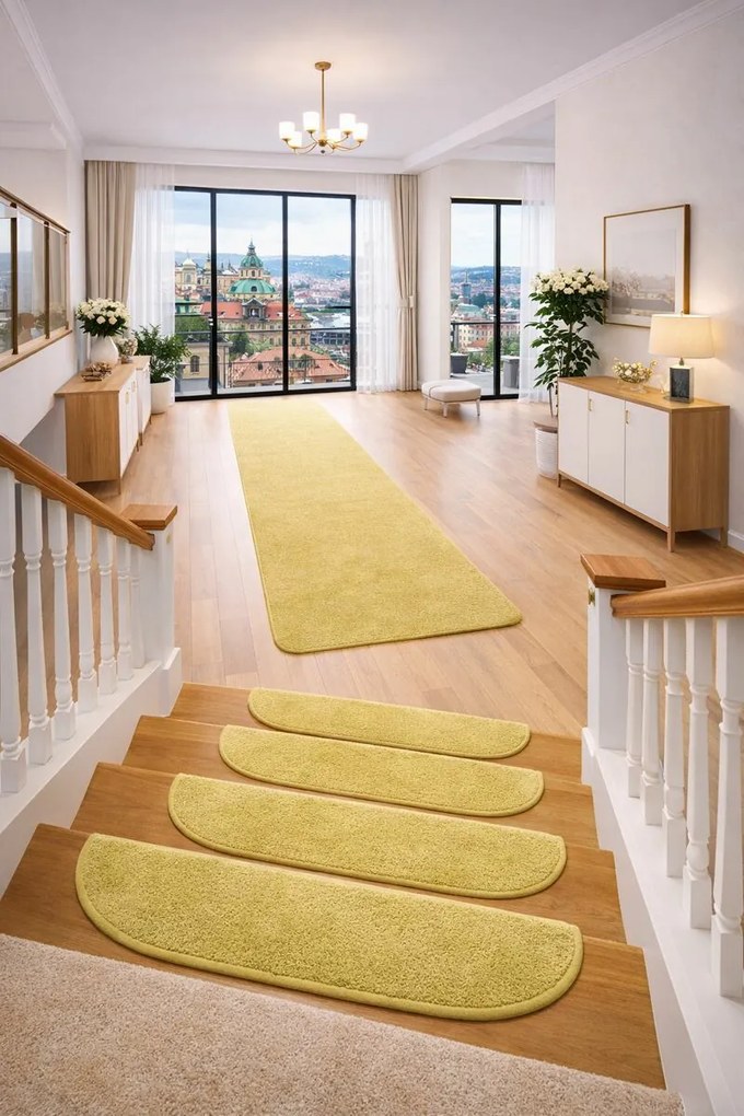 Vopi Nášlapy na schody Eton zelený půlkruh, samolepící - 28x65 půlkruh (rozměr včetně ohybu)