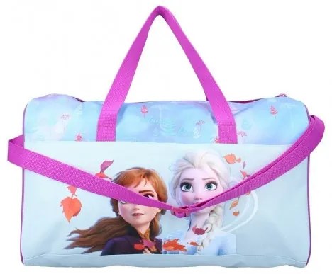 Vadobag - Dívčí sportovní / cestovní taška kabela Ledové království - Frozen Elsa a Anna / 24 x 40 x 19 cm / objem 18l