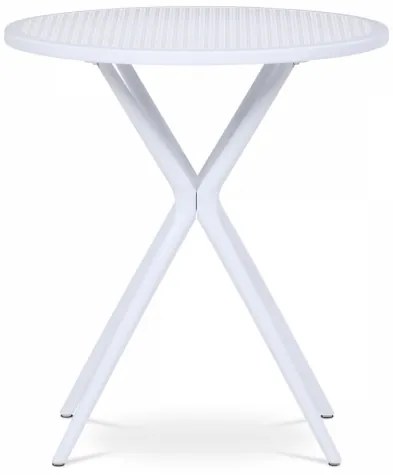 Jídelní stůl kulatý bílý plastový 65 cm DT-X7007 WT