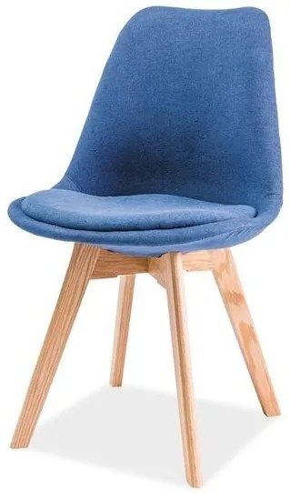 Jídelní židle Dior - modrá/dub