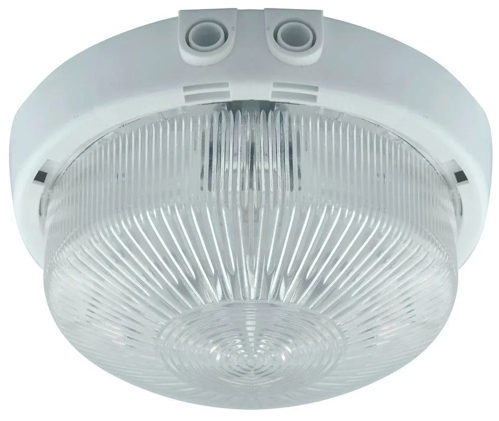 Venkovní stropní osvětlení MONAT, 1xE27, 100W, 25cm, kulaté, bílé, IP44 S.t.r. MONAT 02393