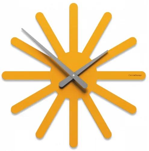 Designové hodiny 10-116 CalleaDesign Asterix 45cm (více barevných variant) Barva žlutá klasik-61 - RAL1018