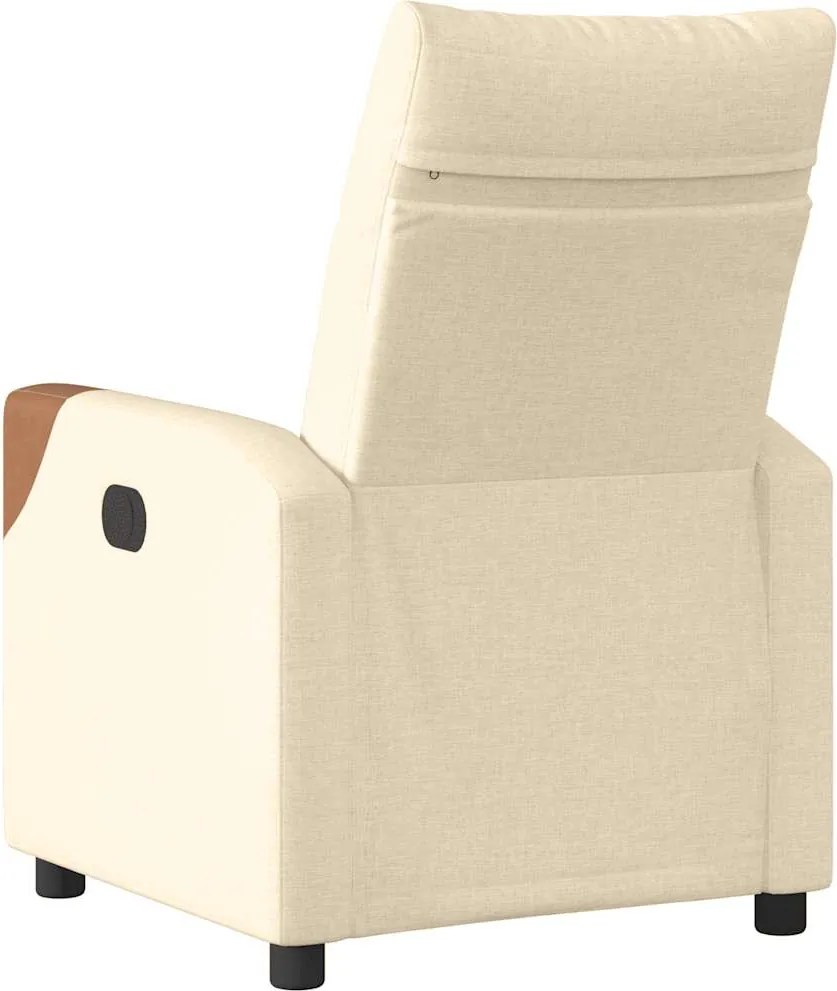 Elektrické polohovací křeslo krémové textil 3323994