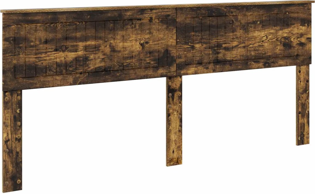 Rám postele Kouřový dub 200 x 200 cm Masivní borové dřevo 3410559
