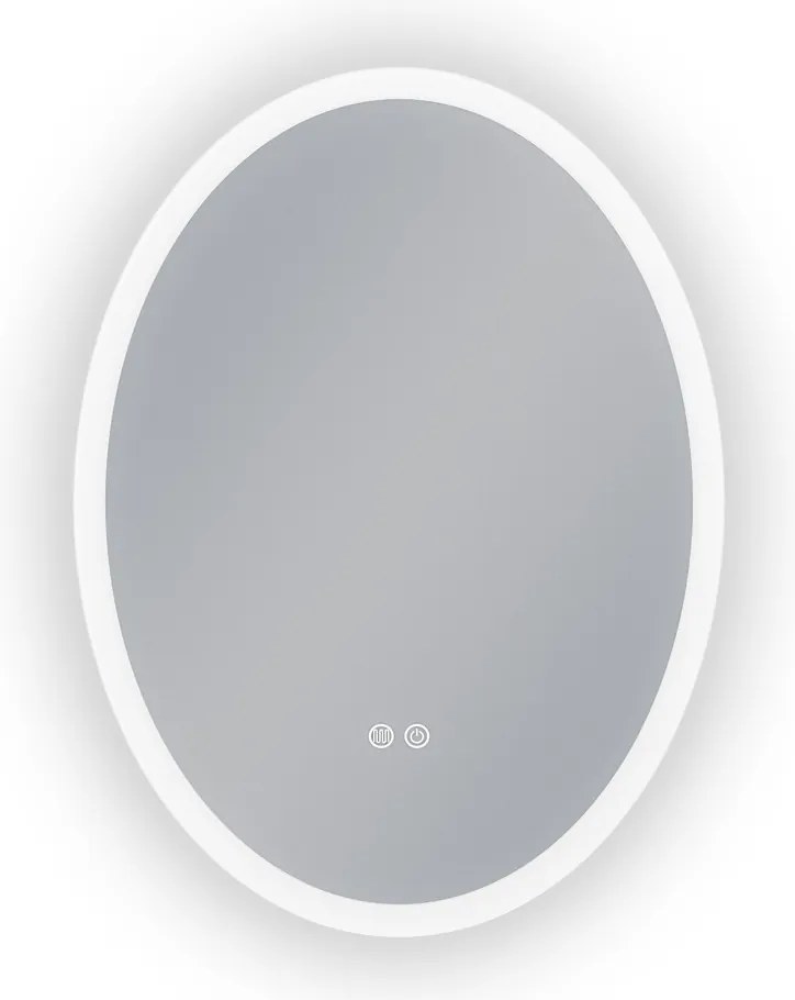 Erga Paola, oválné LED zrcadlo 60x80cm, 2070 lm, 3 barvy světla, přední a zadní osvětlení, ERG-V01-302-6080-00