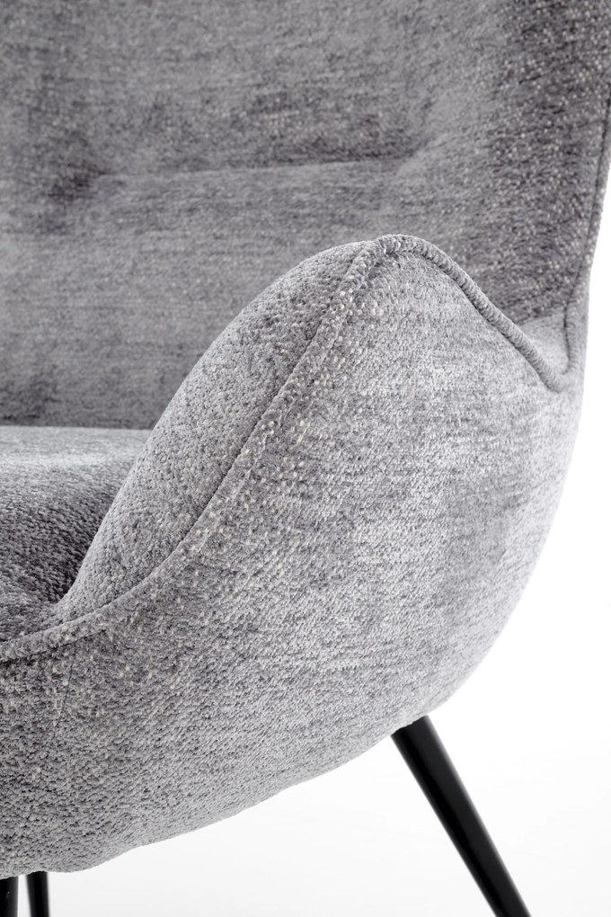 Designové křeslo ušák JUKON šedé