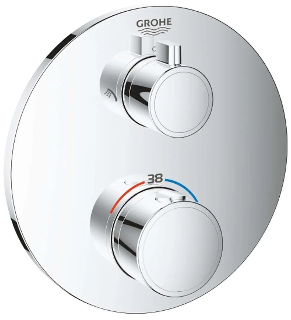 Grohe Grohtherm - Termostatická sprchová baterie pro 2 spotřebiče, chrom 24076000