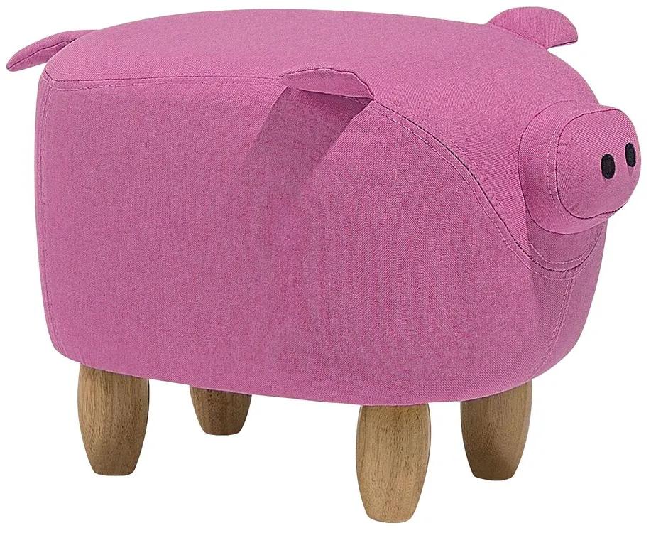 Růžová stolička prasátko PIGGY Beliani