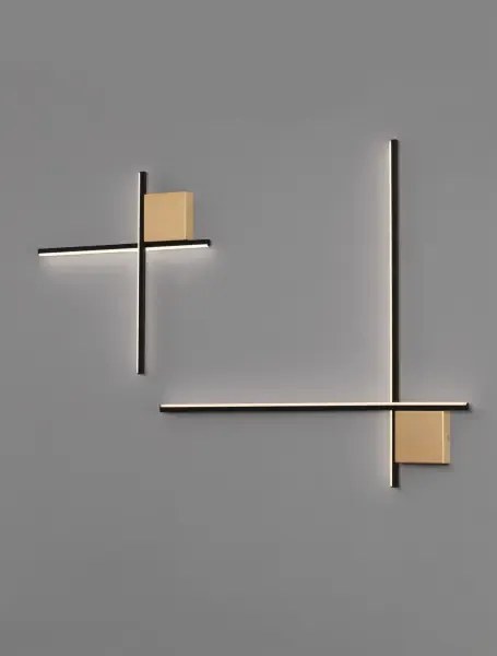Designové nástěnné svítidlo Cross 50 zlatá