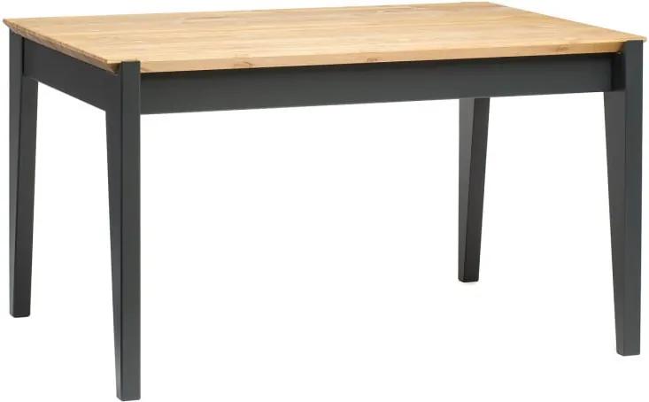 Stůl z borovicového dřeva s tmavě šedými nohami Askala Hook, délka 130 cm