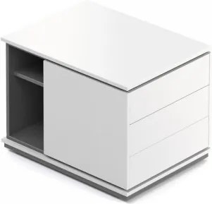 Kontejner Creator 80,4 x 53,6 cm, 2-modulový - pravý antracit / bílá