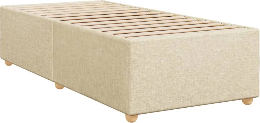 Rám postele bez matrací krémově 90x190 cm textil 3284699