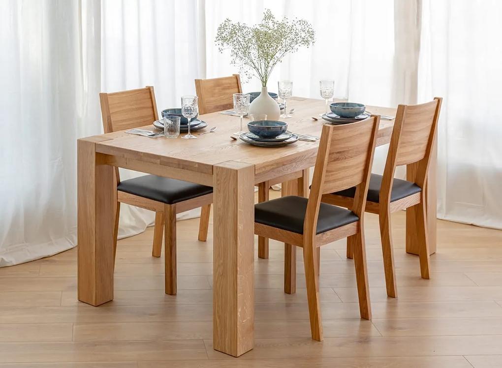 Stará Krása - Own Imports Velký jídelní set z dubového dřeva 180x90x76 + 6x židle