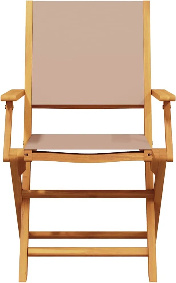 3dílný bistro set taupe textil a masivní dřevo 3281810