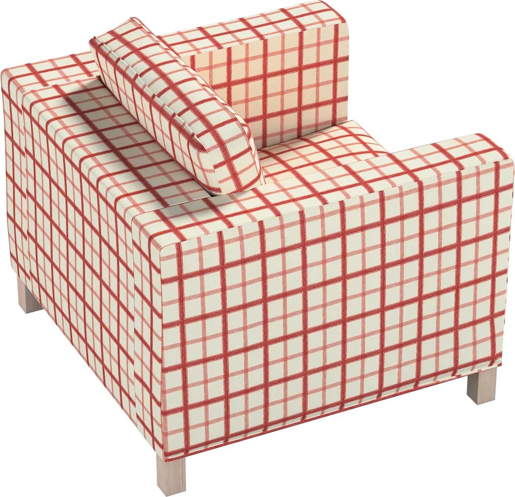 Potah na křesko IKEA Karlanda, krátký barva červená látka vzorované