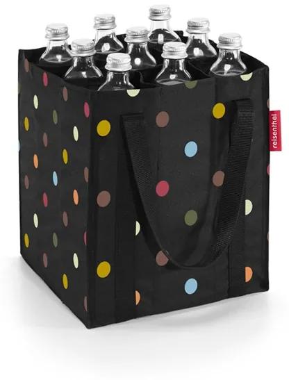 Nákupní taška na lahve BOTTLEBAG Reisenthel - černá s puntíky