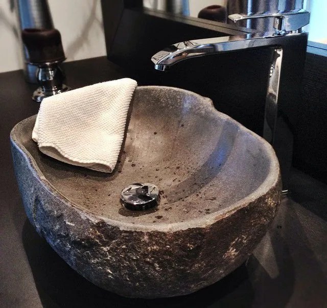 Indera The Lavabo Batu Kali 57016 Umyvadlo z přírodního říčního kamene - malé