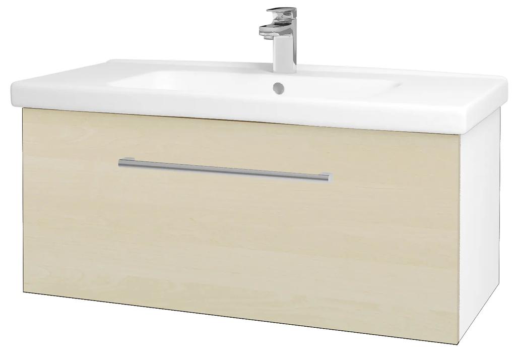 Dřevojas Koupelnová skříň BIG INN SZZ 100 Varianta: N01 Bílá lesk / Úchytka T01 / IND Individual