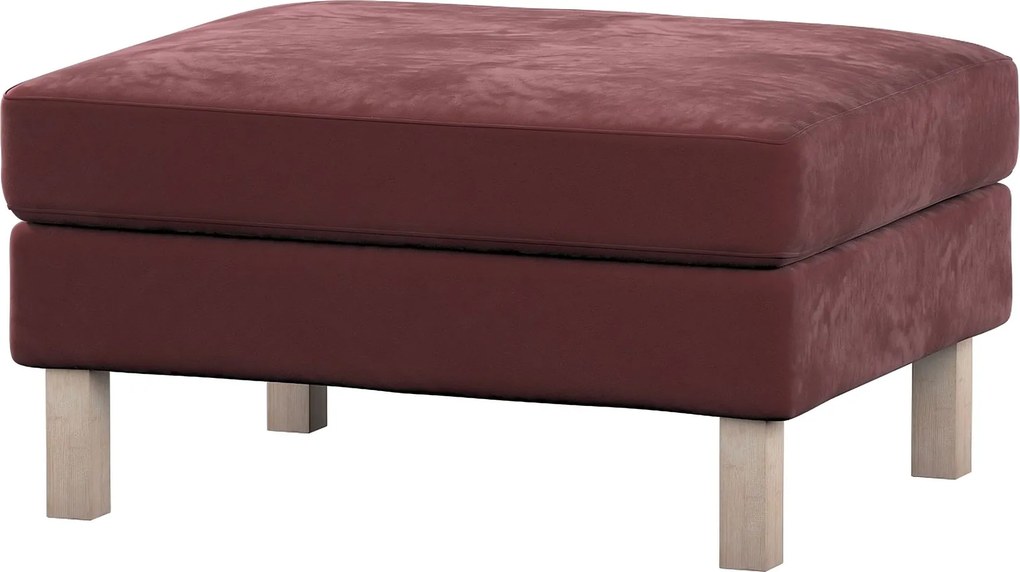 Potah na podnožku IKEA Karlstad barva červená látka lesklé, sametová