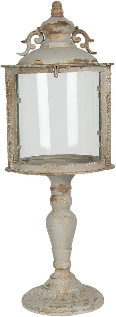 Kovová lucerna na stojanu s patinou Amablé - 23*17*62 cm