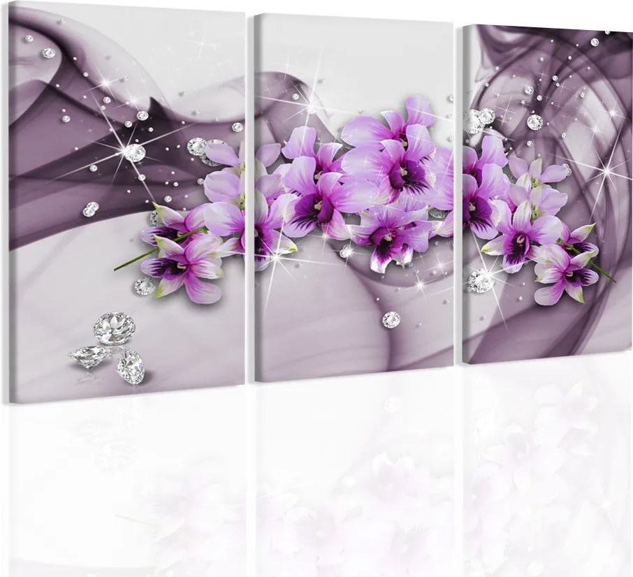 Obraz orchideje v růžové vlně (120x80 cm) - InSmile ®
